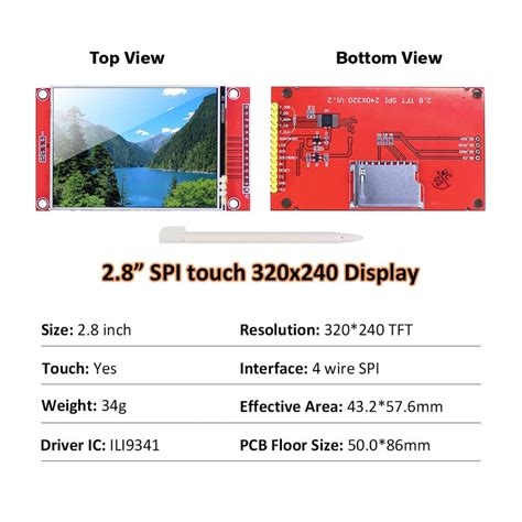 Hosyond 2 8 Inches Tft Lcd Touch Screen Shield Display Module 320x240 Leoforward Australia