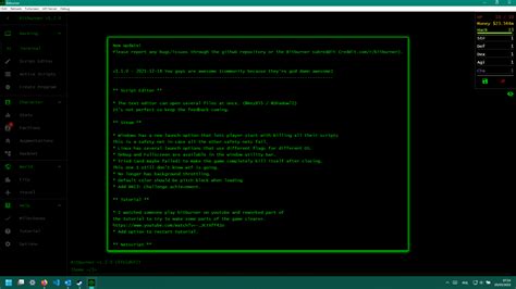 I Just Received A New Update 110 Message When Playing Bitburner 1