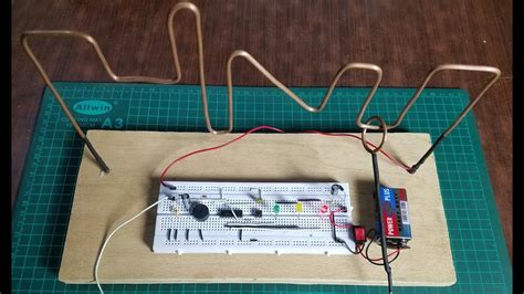 How To Make Buzz Wire Loop Game Wire Loop Game School Project Youtube