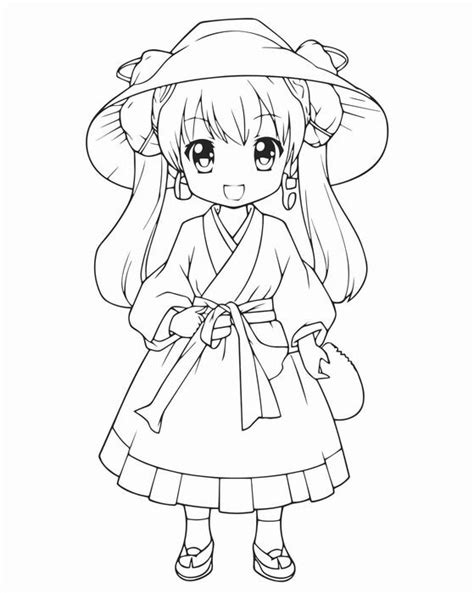 Anime Girl Kimono Coloring Pages [2025]