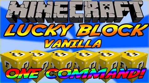 Minecraft Vanilla Lucky Blocks Spotlight Tutorial Youtube