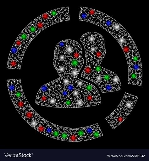 Bright Mesh Wire Frame Patient Diagram With Flash Vector Image