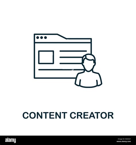 Content Creator Outline Icon Thin Line Concept Element From Content