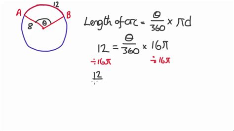 Calculating Sector Angle Using Arc Length Youtube
