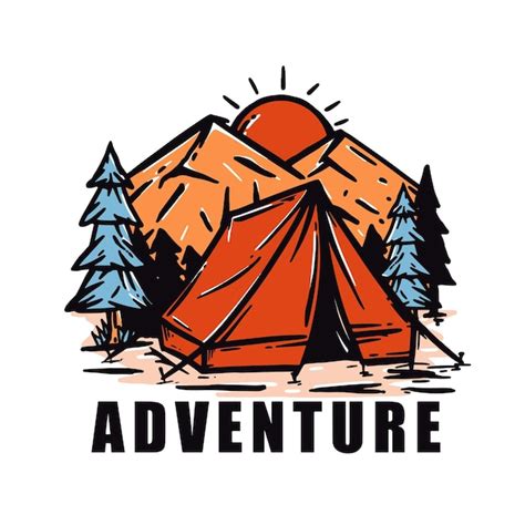 Premium Vector Adventure Camping Vector Illustration