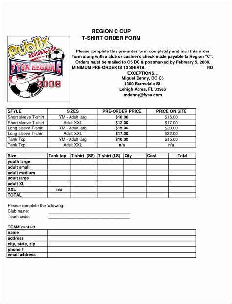 6 Microsoft Excel Order Form Template Excel Templates Excel Templates