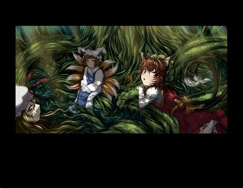 Yakumo Yukari Yakumo Ran And Chen Touhou Drawn By Mutsutsu Danbooru