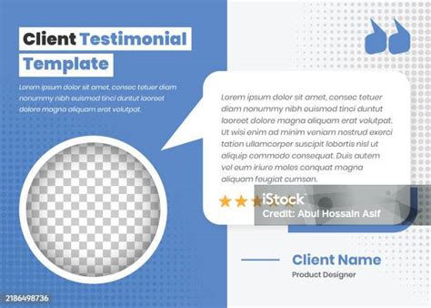 전문 고객 평가 프레젠테이션 간단한 소셜 미디어 게시물 템플릿 디자인 고객에 대한 스톡 벡터 아트 및 기타 이미지 고객