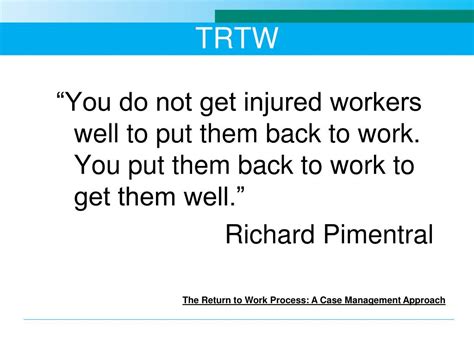 Ppt Transitional Return To Work Powerpoint Presentation Free Download Id 5576934