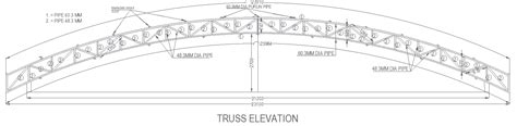 Truss Elevation Plan Drawing Autocad Dwg File
