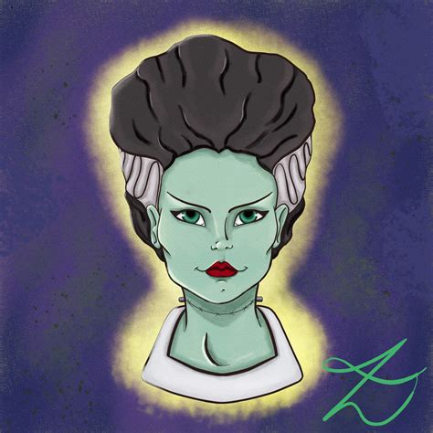 Frankensteins Bride Cartoon Drawing