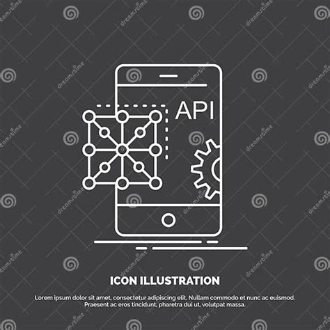 Api Application Coding Development Mobile Icon Line Vector Symbol