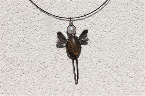 Angel From Stone Green Forest Glass