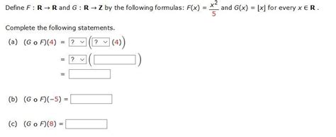 solved define f r r and g r z by the following formulas