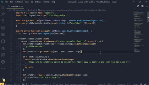 A Vs Code Extension For Managing Profiles