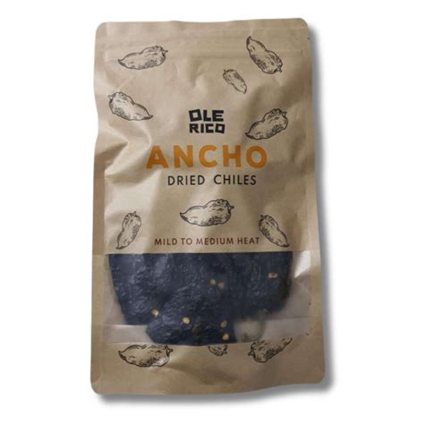 Ole Rico Dried Ancho Chiles 4 Oz Premium Dried Chiles 100 Natural