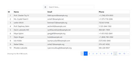 Data Table Pagination With Live Search Using Laravel Jquery And Ajax Request Sourcecodester