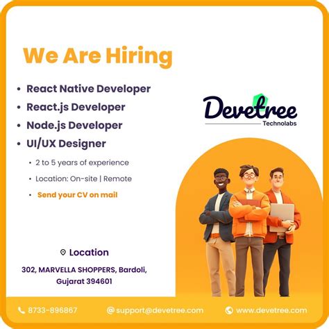 Devetree Technolabs On Linkedin Jobopening Techjobs Webdevelopment Reactjs Nodejs Uiux