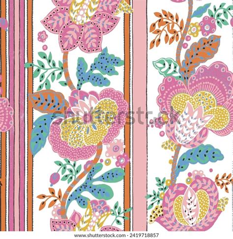 Abstract Flower Seamless Pattern Traditional Flower Stock Vector Royalty Free 2419718857