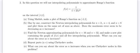 2 in this question we will use interpolating