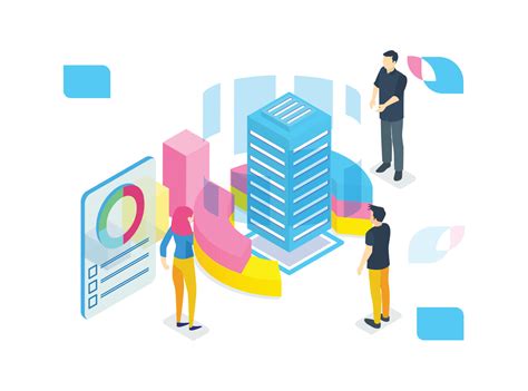 Modern Isometric Data Analysis Illustration Web Banners Suitable For Diagrams Infographics