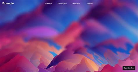 React Responsive Nav Examples Codesandbox