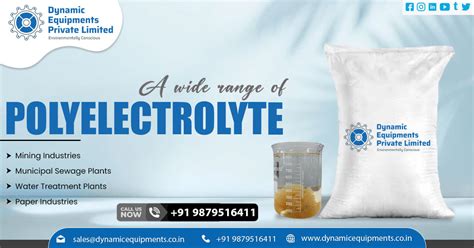Supplier Of Polyelectrolyte For Water Treatment Dynamic Equipments Pvt Ltd