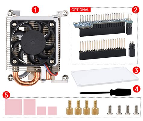 Ultra Thin ICE Tower Cooling Fan For Raspberry Pi B Mm Copper Tube Adjustable Speed