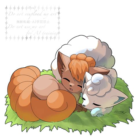 Alolan Vulpix And Vulpix Pokemon Drawn By Shual3734 Danbooru