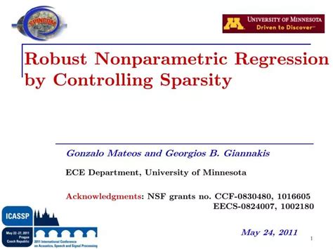 Ppt Robust Nonparametric Regression By Controlling Sparsity Powerpoint Presentation Id 1057934