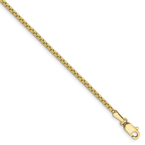 10k Yellow Gold Chain Style Box 9 In 15 Mm 15mm