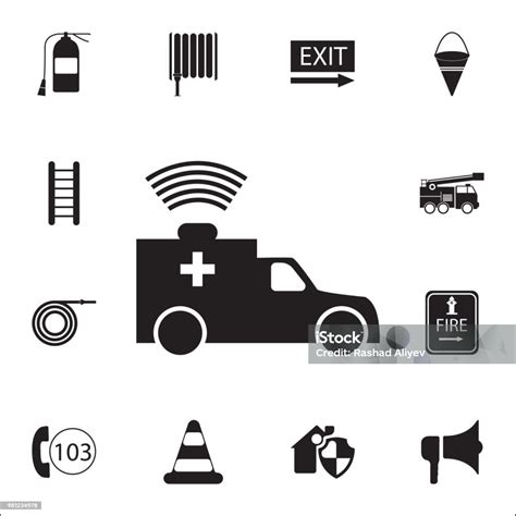 구급차 아이콘입니다 화재 감시 아이콘의 자세한 설정 합니다 프리미엄 품질 그래픽 디자인 부호입니다 웹사이트 웹 디자인 모바일 응용 프로그램 모음 아이콘 중 하나 0명에 대한