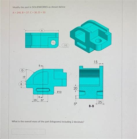 solved build the following part in solidworks unit system