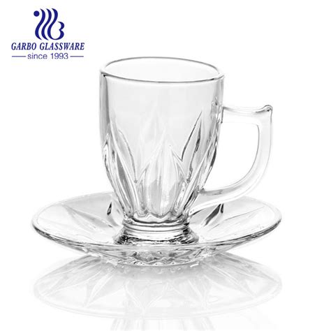 Glass Tea Cup Saucer Set Coffee Clear Glass Cup Saucer Set And Glass