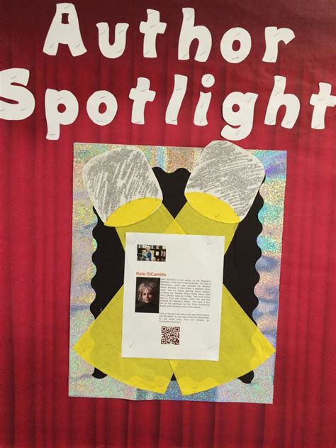 Author Spotlight For Bulletin Board With Embedded Qr Code Author Spotlight Author Coding