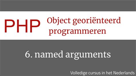 Oop Php Named Arguments Youtube
