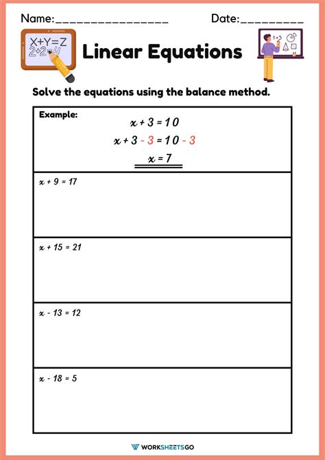 Solve For X Equations Worksheet Mastering Algebra Skills