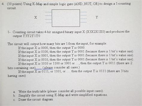 Solved Points Using K Map And Simple Logic Gate Chegg Com