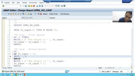 15 Abap Programming Loop Do Loop Part2 Youtube