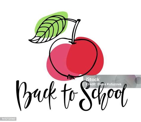 사과 과일로 편지 학교로 돌아 가기 손으로 서예 인용문을 작성했습니다 클래스 개념으로 돌아갑니다 동기 부여 비문 전단지 봉투 표지 로고 배너 포스터 인사말 카드 낱말에 대한