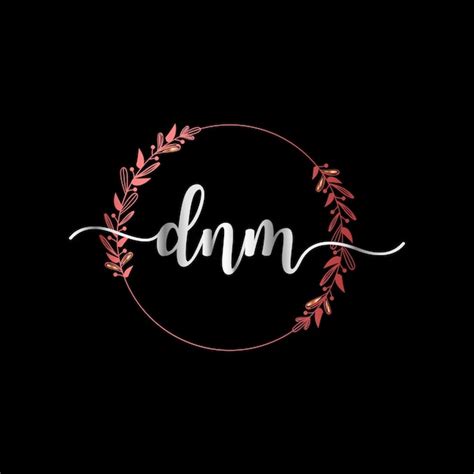 Premium Vector Dnm Initial Logotype For Celebration Event Wedding