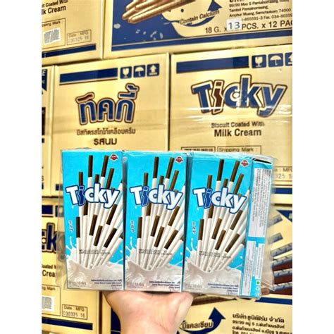 Ticky Lot Of 13 Thai Ticky Cake Sticks Cookie Sticks Covered With Cream Assorted Flavors Box