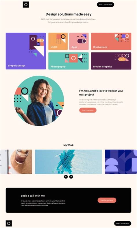 Frontend Mentor Responsive Single Page Design Portfolio Coding Challenge Solution