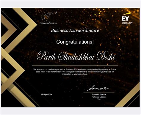 Ca Parth Doshi On Linkedin Extraordinary Teamwork Excellence