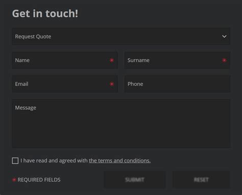 Create A Stylish Dark Contact Form With Html Css And Javascript