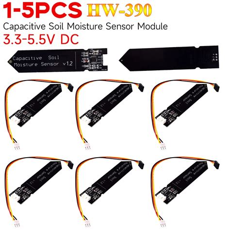 용량 토양 수분 센서 모듈 부식 방지 Arduino 수분 감지 정원 급수 Diy용 33 ~ 55v 4 개 Best