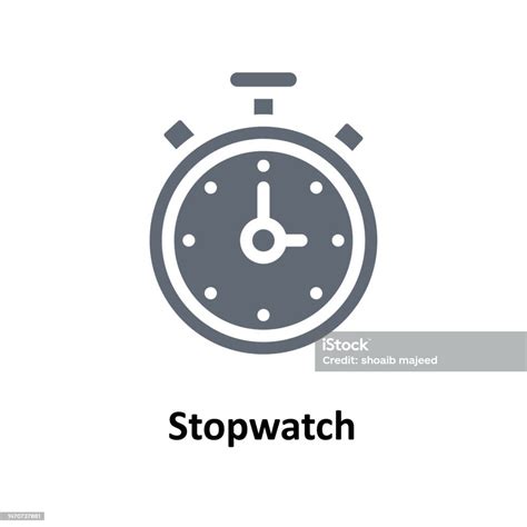 스톱워치 벡터 솔리드 아이콘입니다 간단한 스톡 일러스트 스톡 0명에 대한 스톡 벡터 아트 및 기타 이미지 0명 계시기 디자인 Istock