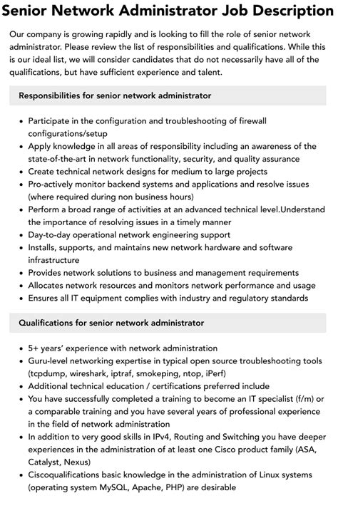Network Administrator Qualifications At Jett Embling Blog