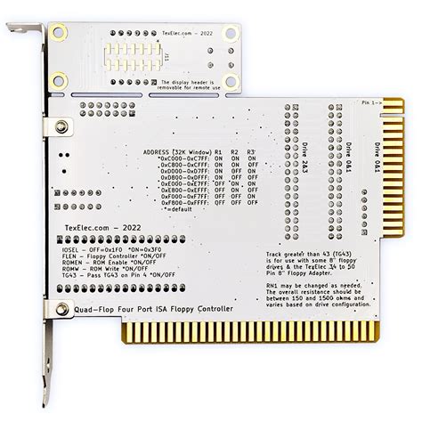 Quad Flop Four Port ISA Floppy Controller TexElec