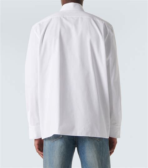 화이트 Cassandre 코튼 포플린 셔츠 Saint Laurent Mytheresa